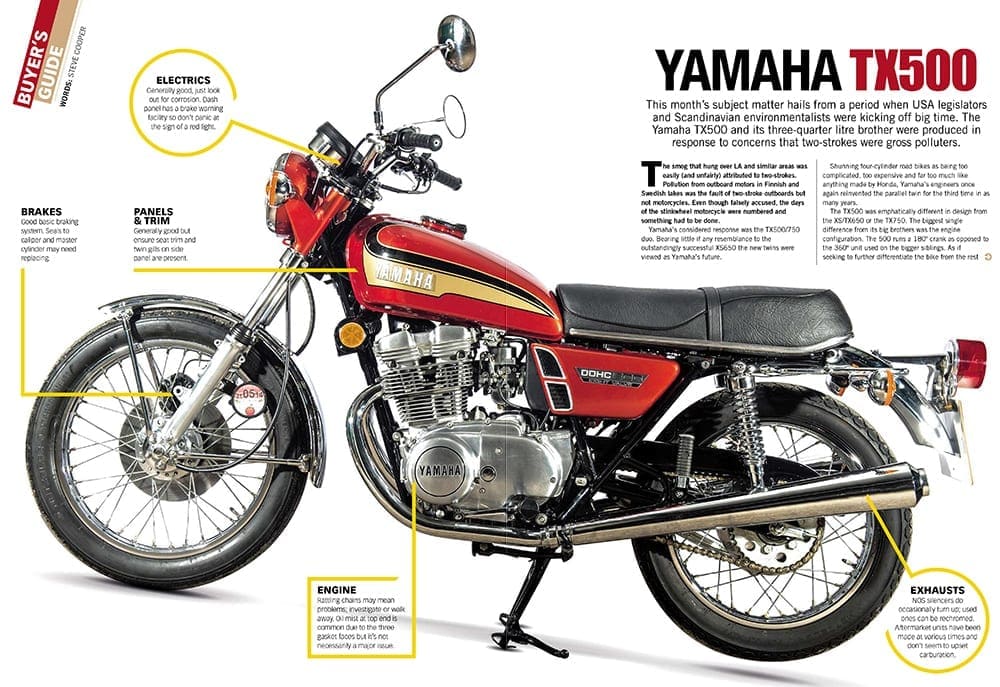 At a glance guide - Yamaha TX500 | Classic Motorcycle Mechanics Magazine